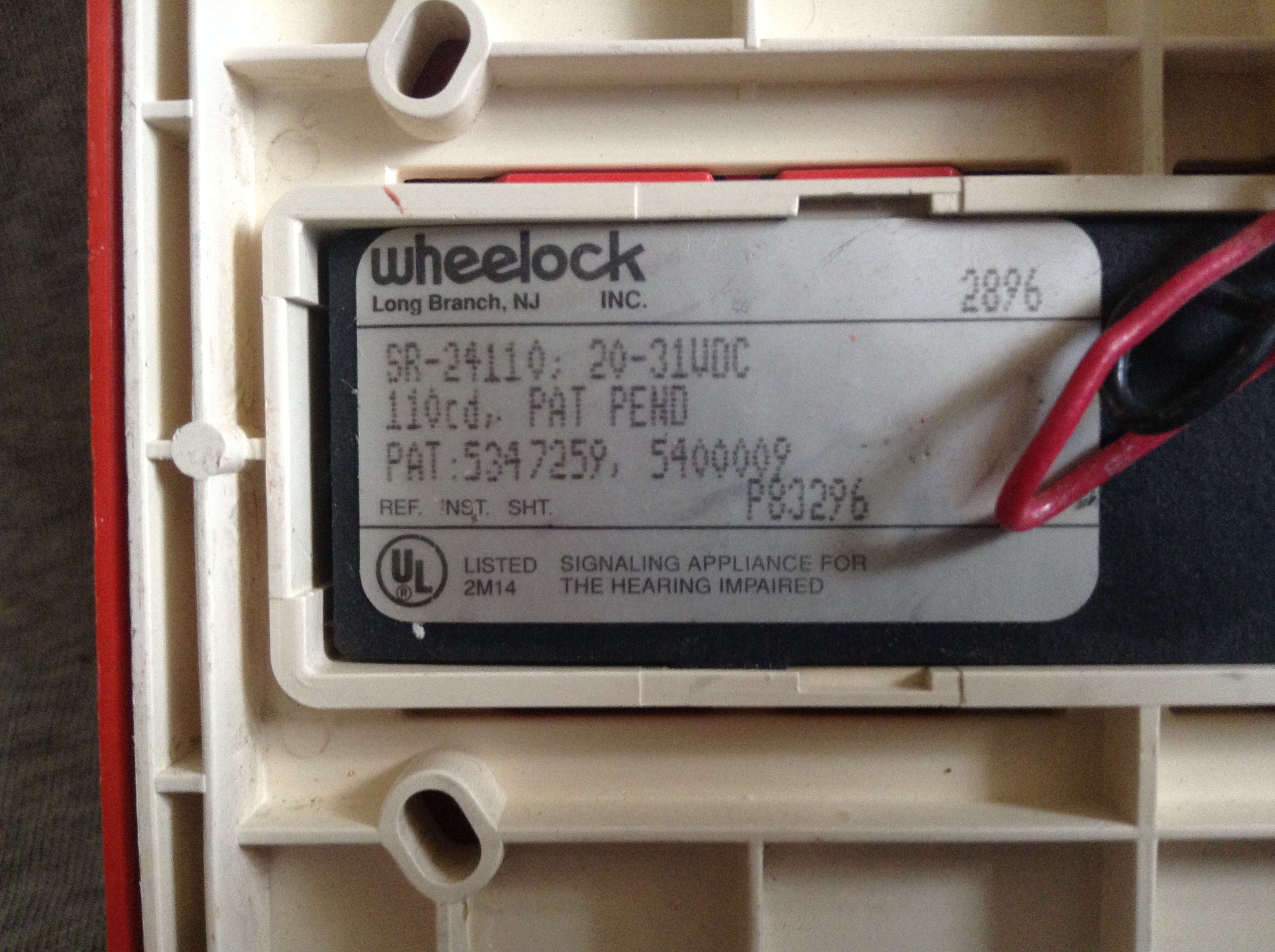 Wheelock SR-24110 - Fire Alarm Collection, Information, Pictures, and ...