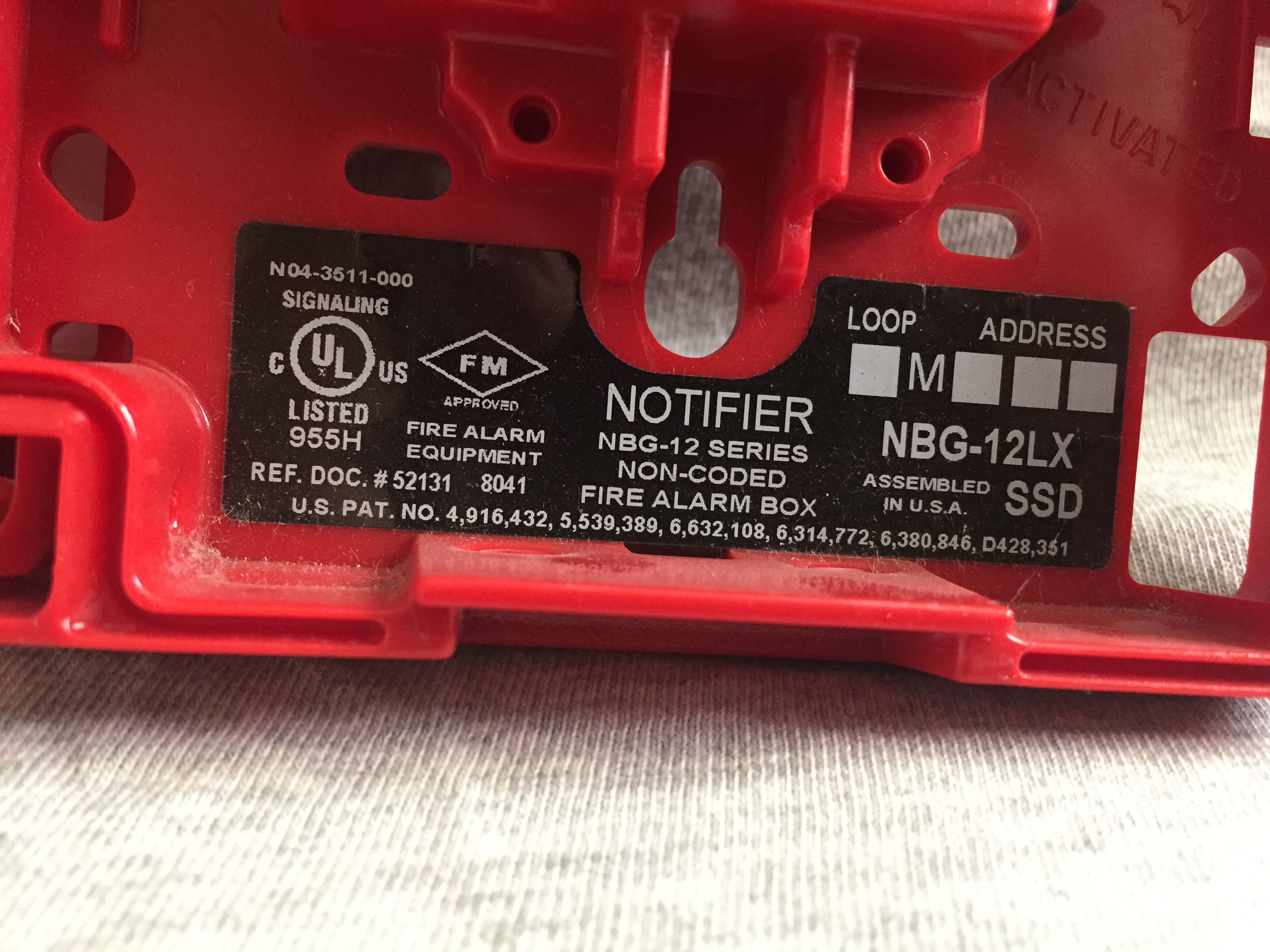 Notifier NBG-12LX - Fire Alarm Collection, Information, Pictures, and ...