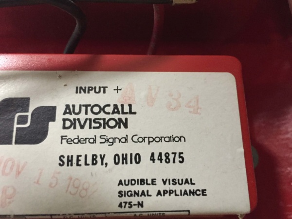 Federal Signal AV34+450D - FireAlarms.tv - jjinc24/U8oL0's Fire Alarm ...