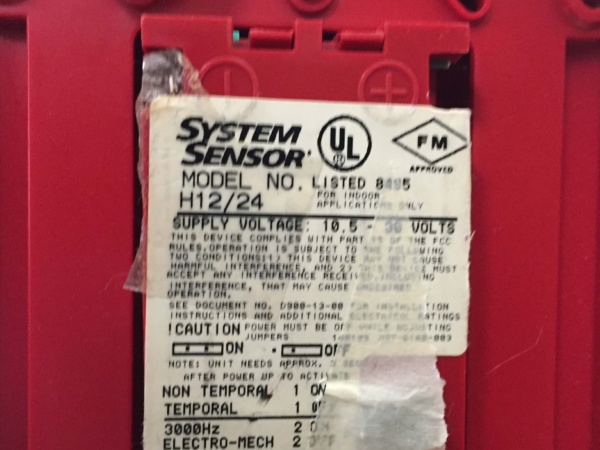 System Sensor H12/24 - FireAlarms.tv - jjinc24/U8oL0's Fire Alarm ...