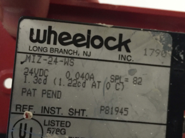 Wheelock MIZ-24-WS - FireAlarms.tv - jjinc24/U8oL0's Fire Alarm ...