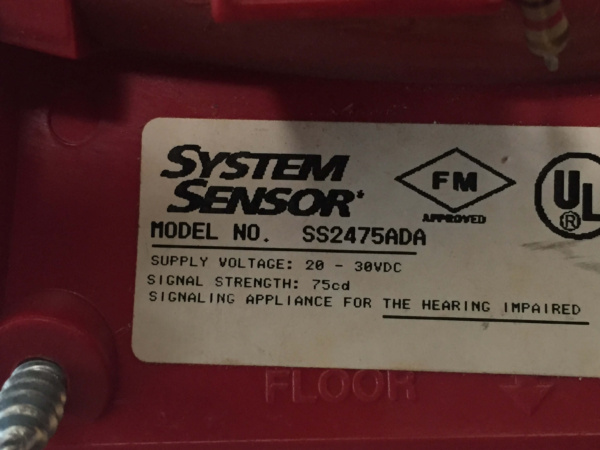 System Sensor SS2475ADA - FireAlarms.tv - jjinc24/U8oL0's Fire Alarm ...